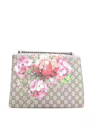 Gucci Dionysus Bag Blooms Print Gg Coated Canvas Medium Shoulder Bag - Brown