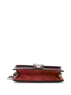 Gucci Dionysus Blooms Print Gg Coated Canvas Super Mini Crossbody Bag - Brown