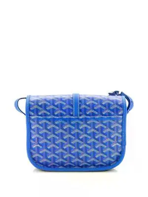 Goyard Belvedere Iii Messenger Bag In Coated Canvas With Leather - Blue