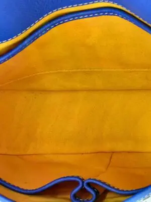 Goyard Belvedere Iii Messenger Bag In Coated Canvas With Leather - Blue
