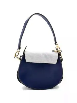 Chloé Tess Bag Crocodile And Lizard Embossed Leather Small Crossbody Bag - Blue