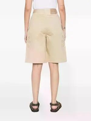 Sandro Cotton Bermuda Shorts With Floral Appliqu