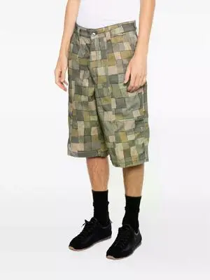 Maison Kitsuné Checked Cargo Shorts