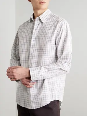 Nn07 Quinsy 50070 Checked Organic Cotton-poplin Shirt