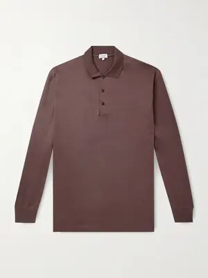 Charvet Cotton-sateen Polo Shirt - Brown