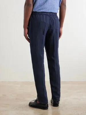 Boglioli Tapered Linen Drawstring Trousers