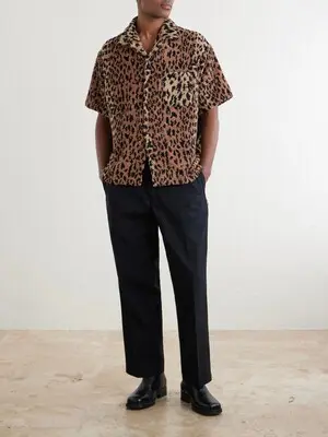 NEIGHBORHOOD Hippopotamus Leopard-print Cotton-blend Terry Shirt