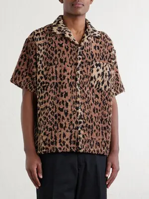 NEIGHBORHOOD Hippopotamus Leopard-print Cotton-blend Terry Shirt