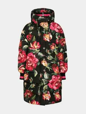 Dolce & Gabbana Floral Print Padded Long Down Jacket