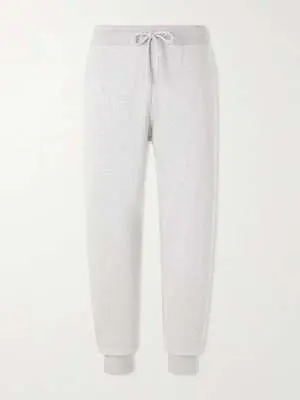 AMI Paris Logo-embroidered Cotton-french Terry Sweatpants