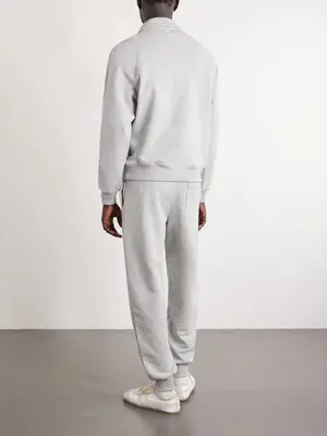 AMI Paris Logo-embroidered Cotton-french Terry Sweatpants