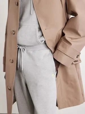 AMI Paris Logo-embroidered Cotton-french Terry Sweatpants
