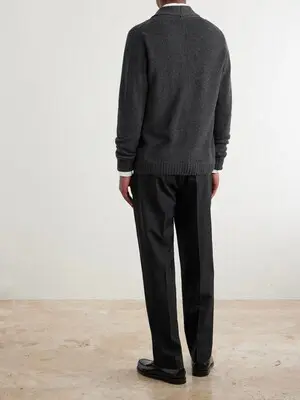 John Smedley Shawl Collar Recycled Cashmere And Merino Wool-blend Cardigan - Gray