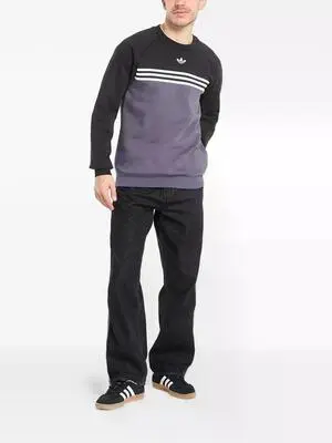 Adidas Crew Neck Sweatshirt With Stripe Detail