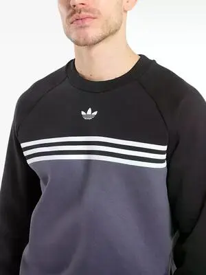 Adidas Crew Neck Sweatshirt With Stripe Detail