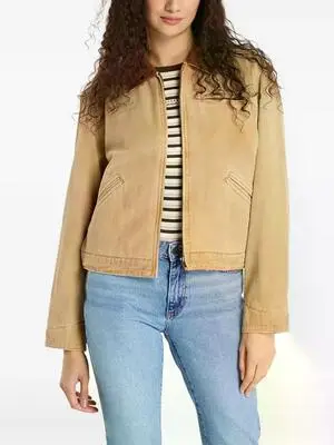 Guess Corduroy Collar Canvas Jacket - Neutrals