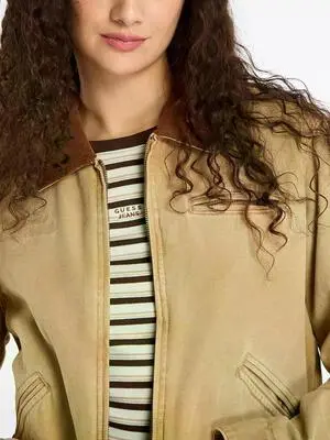 Guess Corduroy Collar Canvas Jacket