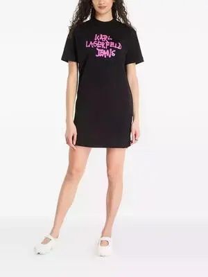 Karl Lagerfeld Graffiti Print Mini Dress