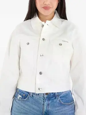 Calvin Klein Patch Spread Collar Jacket - White