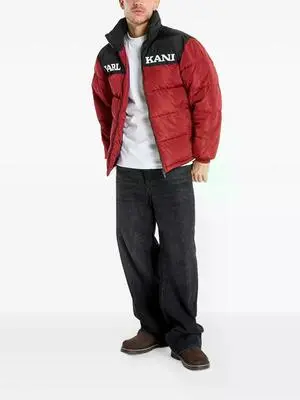 KARL KANI Quilted Logo-print Jacket - Red