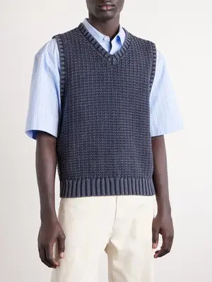 CORRIDOR Open-knit Cotton Vest