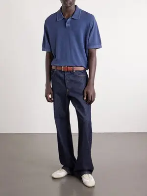 CORRIDOR Cotton-piqué Polo Shirt - Blue