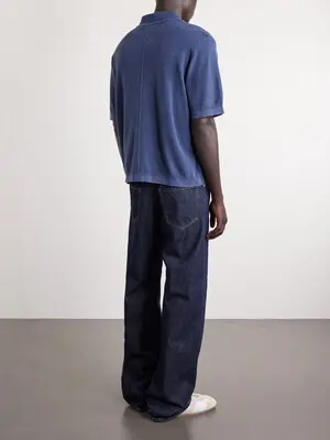 CORRIDOR Cotton-piqué Polo Shirt - Blue