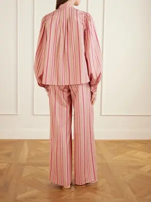 Thierry Colson Yana Striped Cotton-poplin Blouse