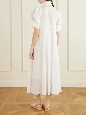 Thierry Colson Venetia Broderie Anglaise Cotton Midi Dress