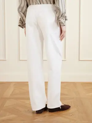 Still Here Sport Low-rise Wide-leg Jeans - White