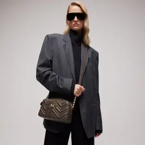 Gucci Gg Marmont Small Camera Bag - Brown