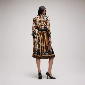 Gucci Printed Silk Chemisier Dress