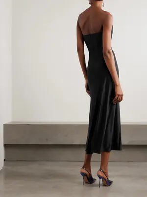 Rabanne Strapless Stretch-jersey Midi Dress