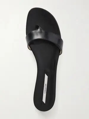 CHRISTEN Helix Leather Thong Sandals