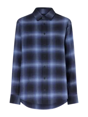 Matteau Checked Cotton-flannel Shirt - Blue