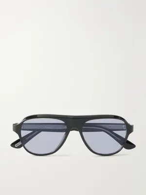 Oliver Spencer Paul Newman Aviator Sunglasses - Black