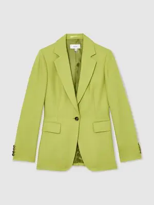 REISS Jodie Textured-weave Single-breasted Blazer