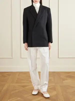 Bottega Veneta Straight-leg Cotton-blend Trousers