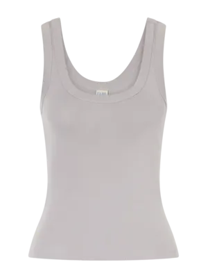 FLORE FLORE Hillie Organic Cotton-jersey Tank - Gray