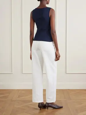 FLORE FLORE Timmi Ribbed Organic Cotton Tank - Navy