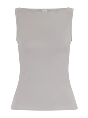 FLORE FLORE Flore Flore Timmi Ribbed Organic Cotton Tank Gray