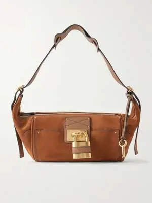 Chloé Paddington Embellished Suede Shoulder Bag