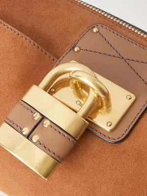 Chloé Paddington Embellished Suede Shoulder Bag