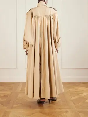 Chloé Ruched Organic Cotton-poplin Trench Coat