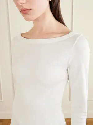 FLORE FLORE Steffi Ribbed Organic Cotton-jersey T-shirt
