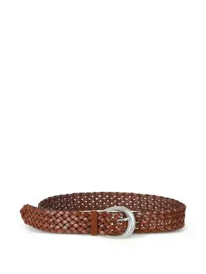 Orciani Braided Leather Belt - Brown