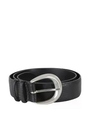 Orciani Leather Belt With Silver-tone Buckle