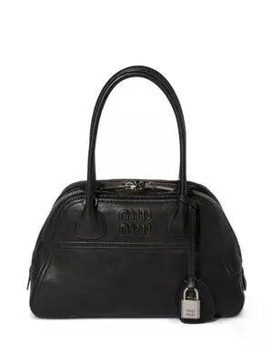 Miu Miu Vivant Nappa Leather Top Handle Bag - Black
