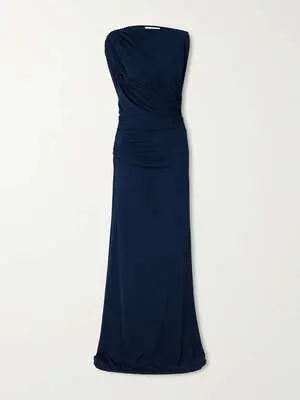 Alex Perry Ruched Draped Jersey Gown