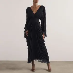 SANCTUMUM Calliope Kimono Evening Dress - Black